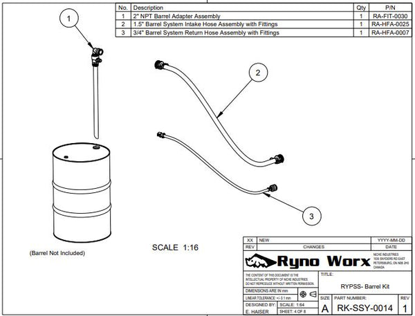 RynoWorx Spray System Drum Adapter Kit | NAC Supply